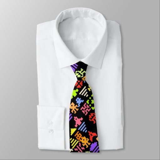 Retro 8bit Pixel Arcade Gamer Tie | Zazzle
