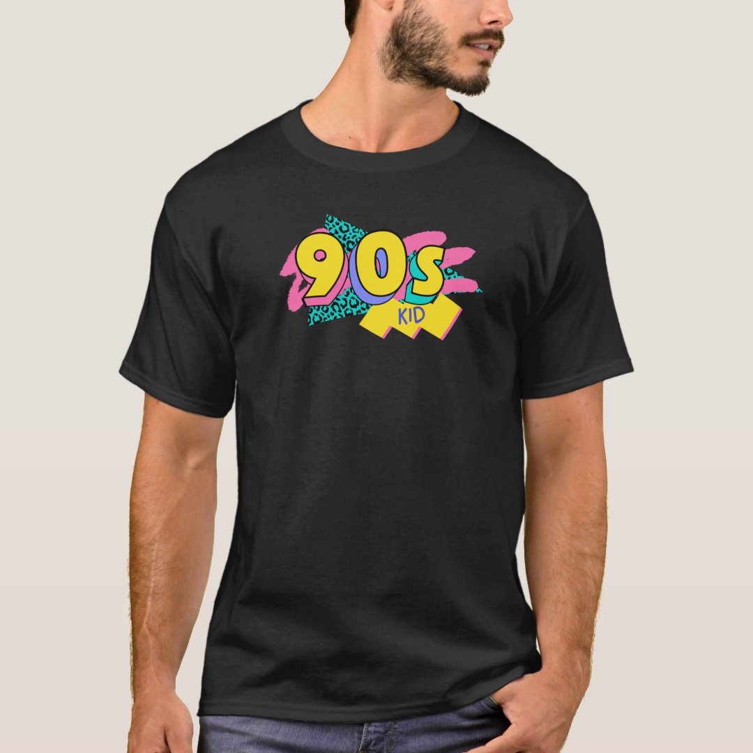 Retro 90s Kid Logo T-Shirt | Zazzle