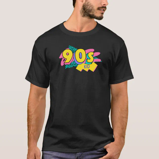 Retro 90s Kid Logo T-Shirt | Zazzle