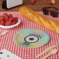 Retro 90s Music Themed 30th Birthday Party Faux CD Paper Plates | Zazzle