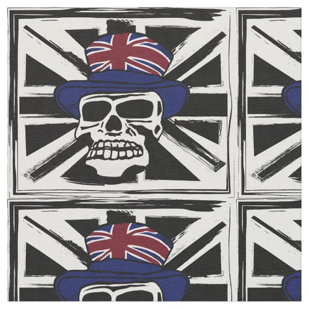 skull punk fabric | Zazzle.com
