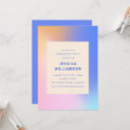 Retro Abstract Gradient Purple Pink Graduation Invitation | Zazzle