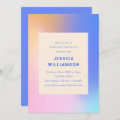 Retro Abstract Gradient Purple Pink Graduation Invitation | Zazzle