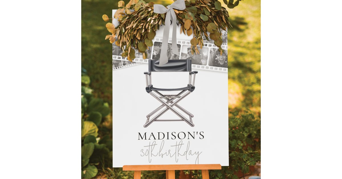 Retro Adult Birthday Sign Personalized Film Strip | Zazzle
