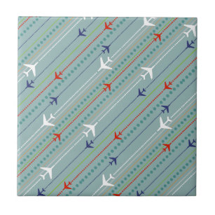 Vintage Airplanes Decorative Ceramic Tiles | Zazzle