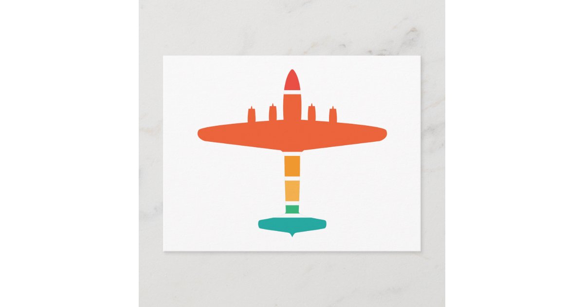 retro airplane postcard | Zazzle