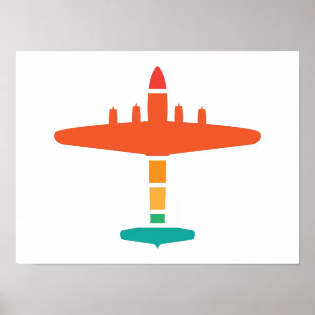 retro airplane poster | Zazzle