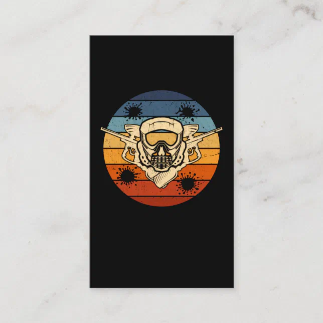 Retro Airsoft Match Paintball Player Business Card | Zazzle
