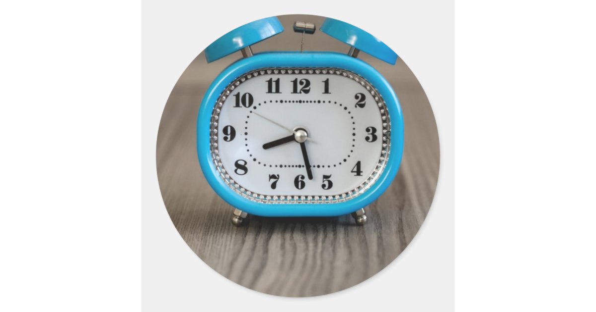 Retro Alarm Clock Classic Round Sticker | Zazzle