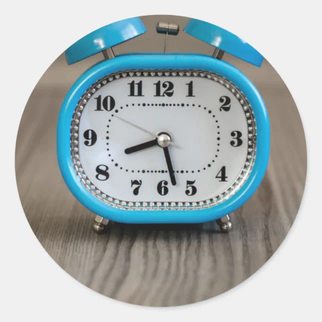 Retro Alarm Clock Classic Round Sticker | Zazzle