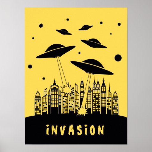 Retro Alien Invasion Poster | Zazzle
