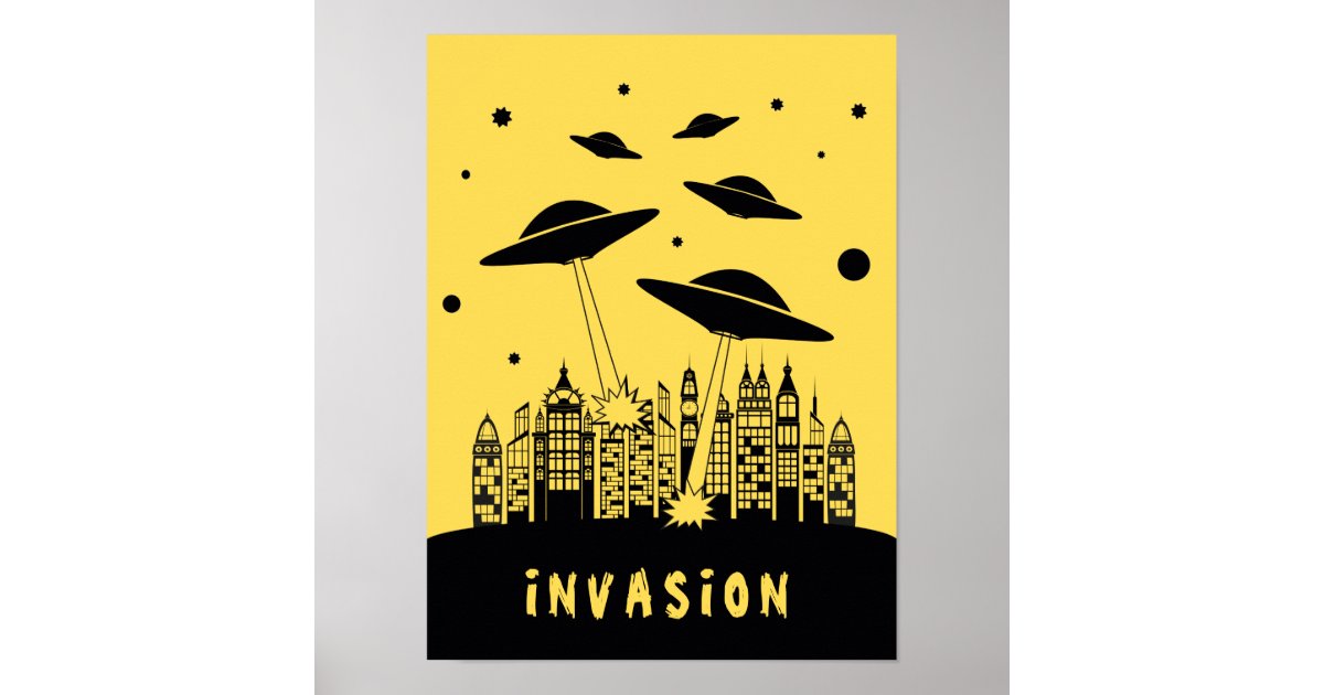 Retro Alien Invasion Poster | Zazzle