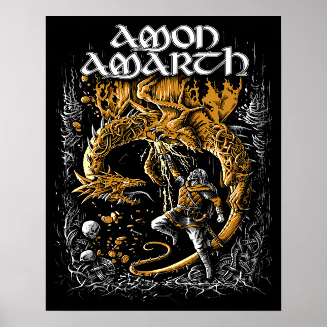 Retro Amon Amarth Music Tribute Design Poster | Zazzle