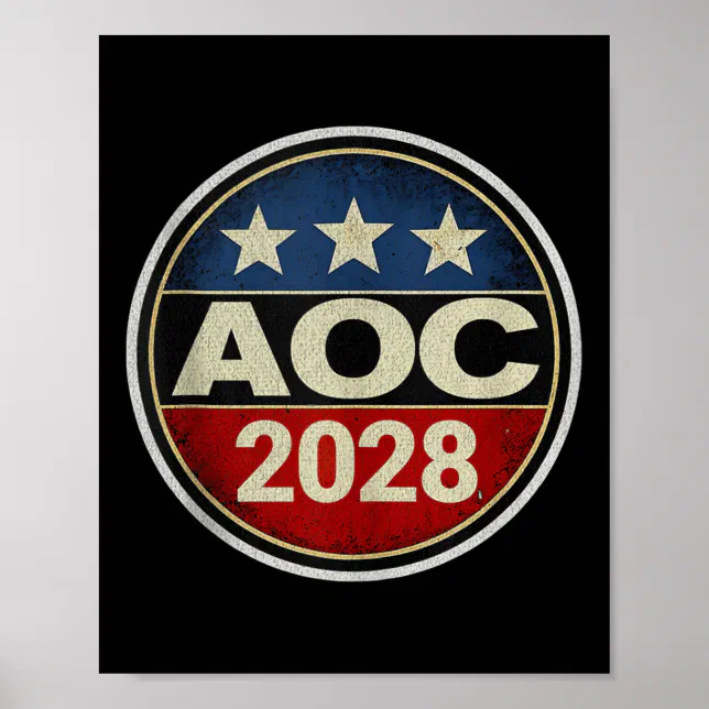 Retro Aoc 2028 Fight Oligarchy Protest Resist Bern Poster | Zazzle