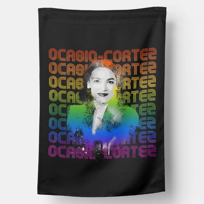 Retro AOC Pride House Flag | Zazzle.com