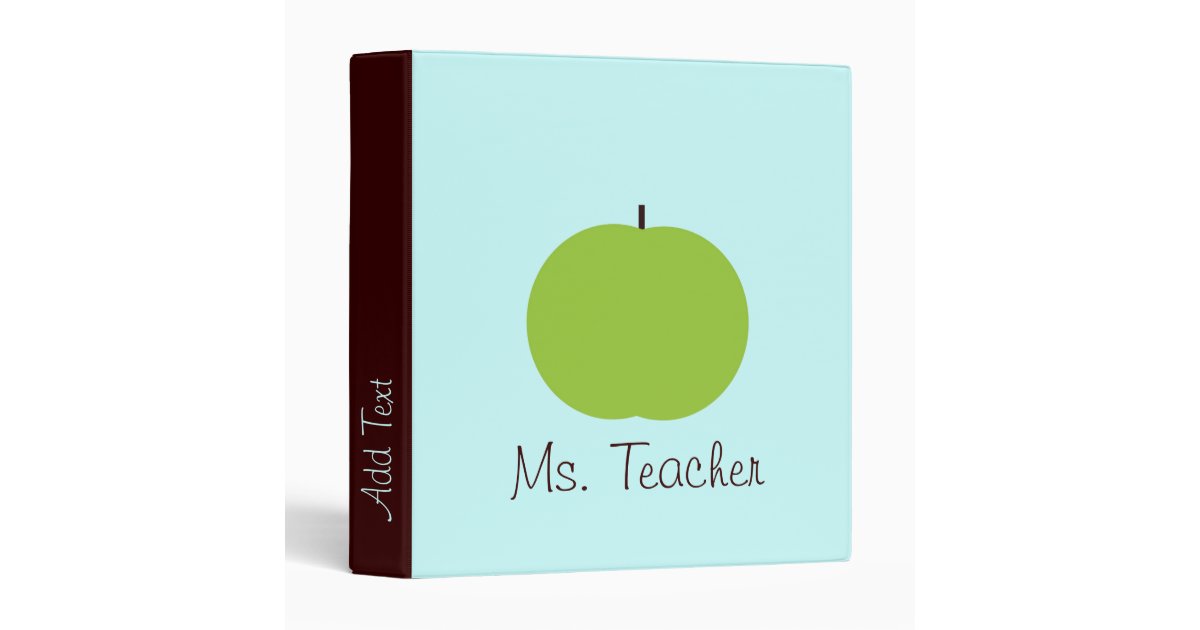 Retro Apple Personalized Teacher Binder | Zazzle