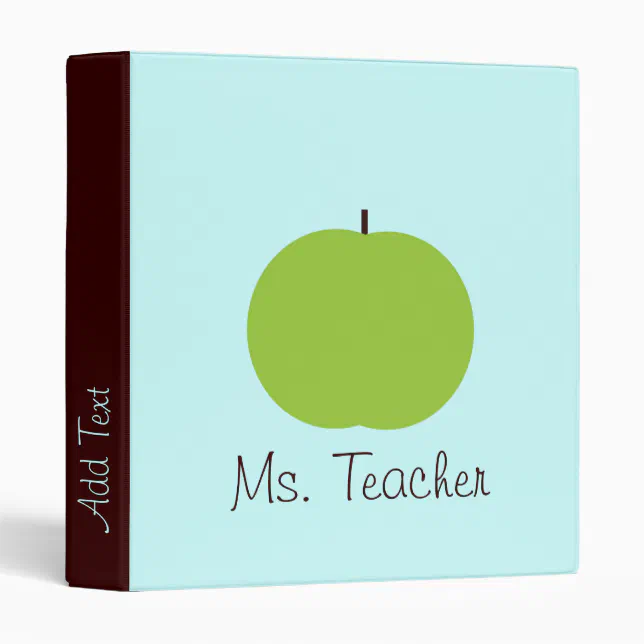 Retro Apple Personalized Teacher Binder | Zazzle