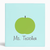 Retro Apple Personalized Teacher Binder | Zazzle