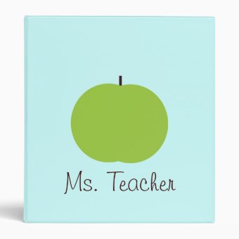 Retro Apple Personalized Teacher Binder | Zazzle