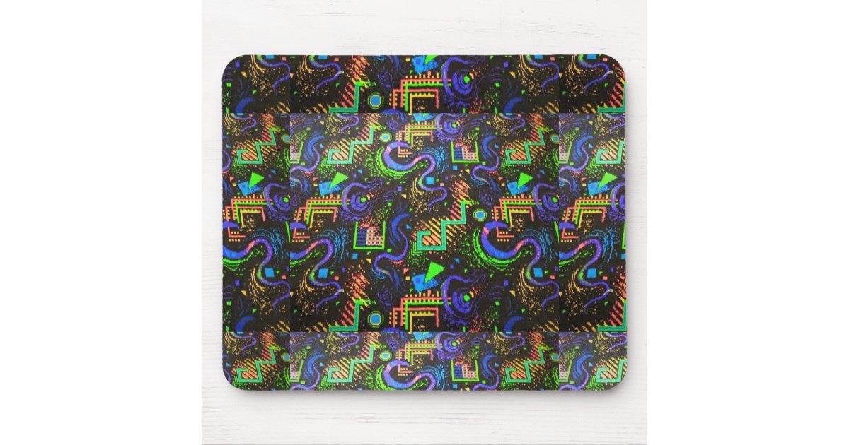 Retro Arcade Carpet Design Mousepad | Zazzle