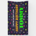 Retro Arcade Game Pattern Birthday Party Banner | Zazzle