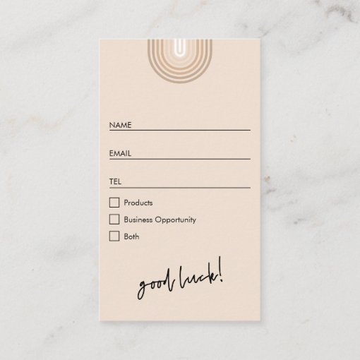 Retro Arch Boho Cream Prize Draw Raffle Ticket | Zazzle
