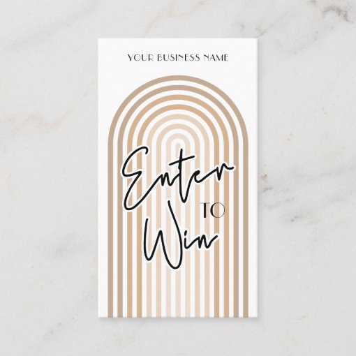 Retro Arch Boho Cream Prize Draw Raffle Ticket | Zazzle