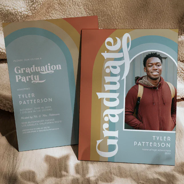 Retro Arch Photo 2025 Graduation Party Invitation | Zazzle