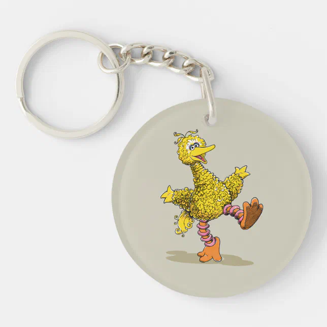 Retro Art Big Bird Keychain | Zazzle