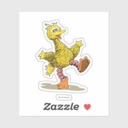 Retro Art Big Bird Sticker | Zazzle