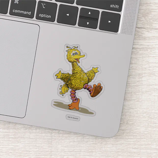Retro Art Big Bird Sticker | Zazzle