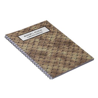 Retro Art Deco Style Gold and Black Rainbow Notebook | Zazzle
