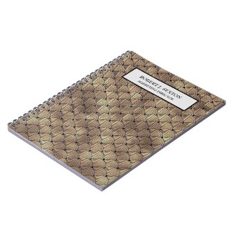 Retro Art Deco Style Gold and Black Rainbow Notebook | Zazzle
