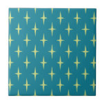 Retro Atomic Age Star Pattern Fabric | Zazzle.com