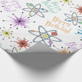 Retro Atomic Birthday Wrapping Paper | Zazzle