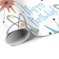 Retro Atomic Birthday Wrapping Paper | Zazzle