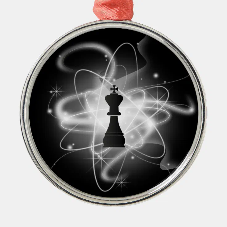Retro Atomic Chess Piece - King Metal Ornament | Zazzle