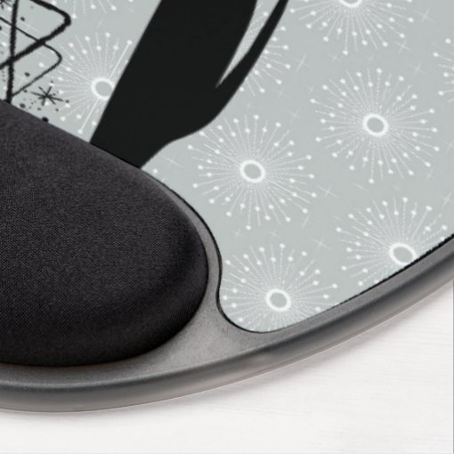 Retro Atomic Era Mid Century Modern Cool Cat Pair Gel Mouse Pad | Zazzle