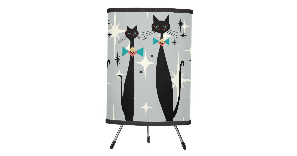 Retro Atomic Era Mid Century Modern Cool Cat Tripod Lamp Zazzle