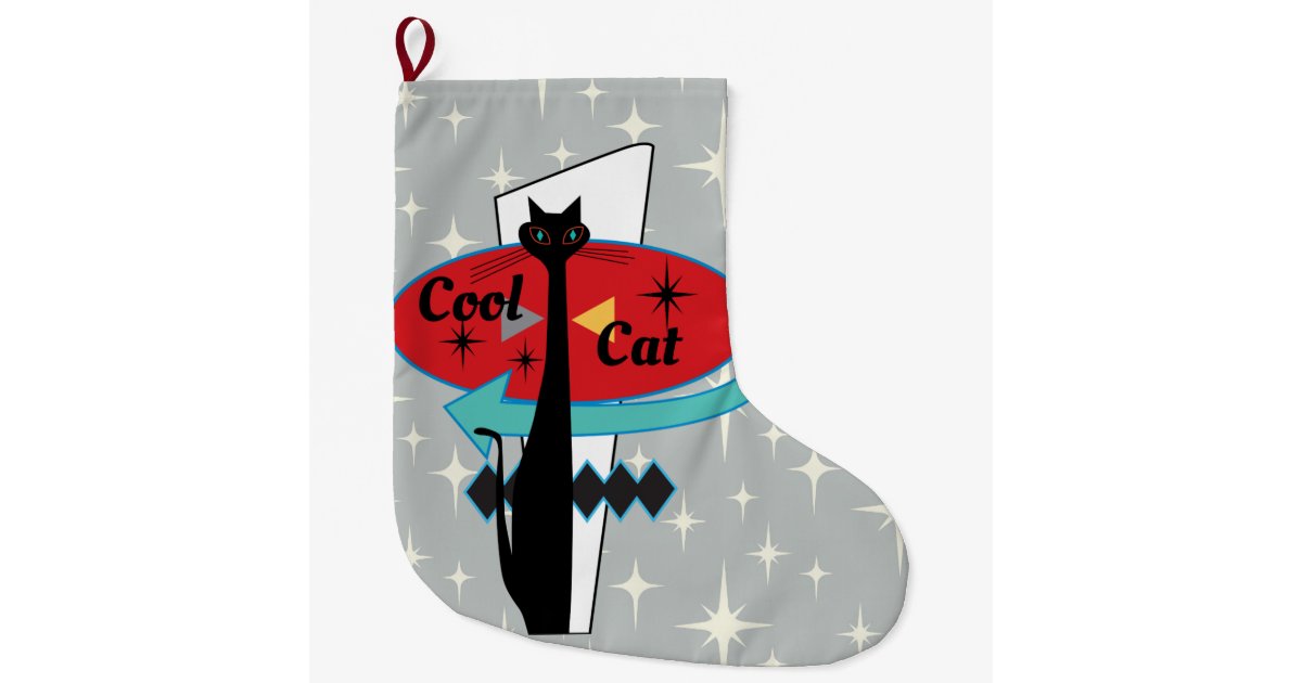 Retro Atomic Era Mid Century Modern MCM Cool Cat S Large Christmas ...