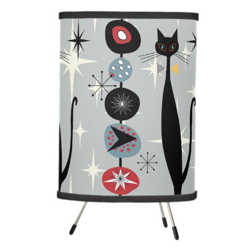 Retro Atomic Era Mid Century Modern MCM Cool Cat Tripod Lamp | Zazzle