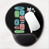 Retro Atomic Era Mid Century Modern White Cat Gel Mouse Pad | Zazzle