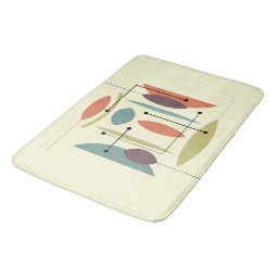 Retro Atomic Hip Abstract Bath Mat | Zazzle