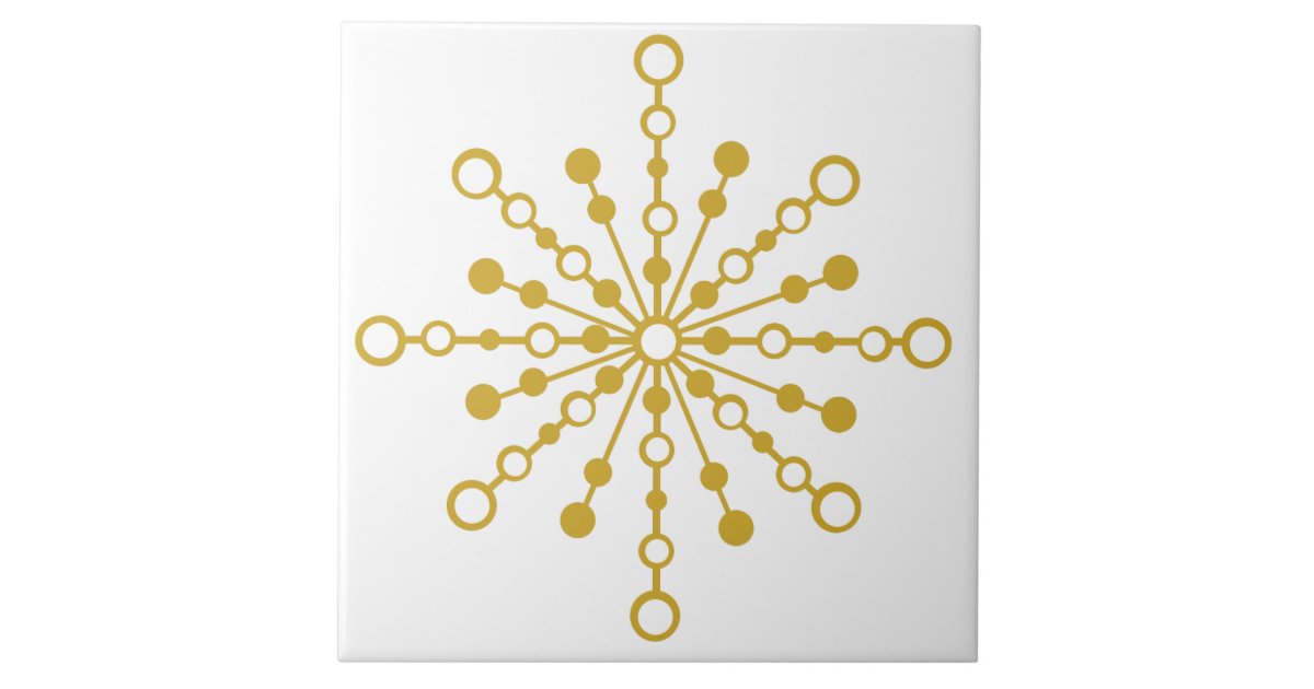 Retro Atomic Mid-Century Modern Design Ceramic Tile | Zazzle