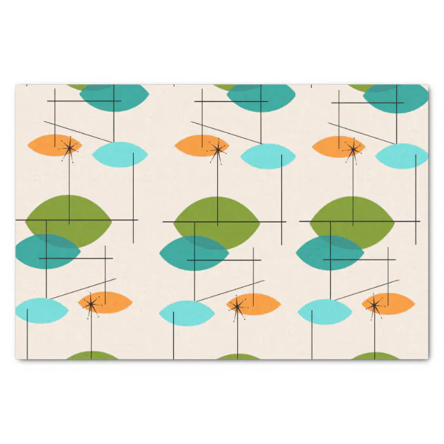 Retro Atomic Mobile Pattern Tissue Paper | Zazzle