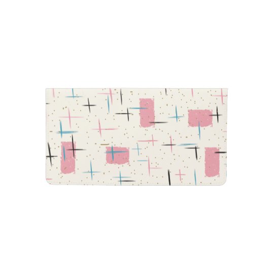 Retro Atomic Pink Pattern Checkbook Cover | Zazzle.com