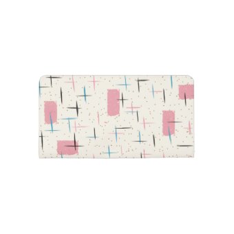 Retro Atomic Pink Pattern Checkbook Cover | Zazzle