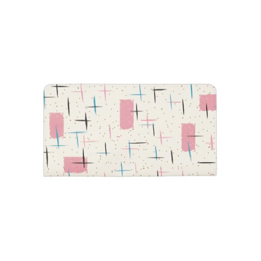 Retro Atomic Pink Pattern Checkbook Cover | Zazzle