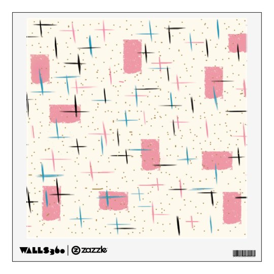 Retro Atomic Pink Pattern Wall Decal | Zazzle.com
