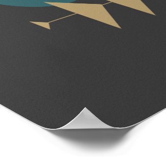 Retro Atomic Space Age Mid Century Modern Poster | Zazzle